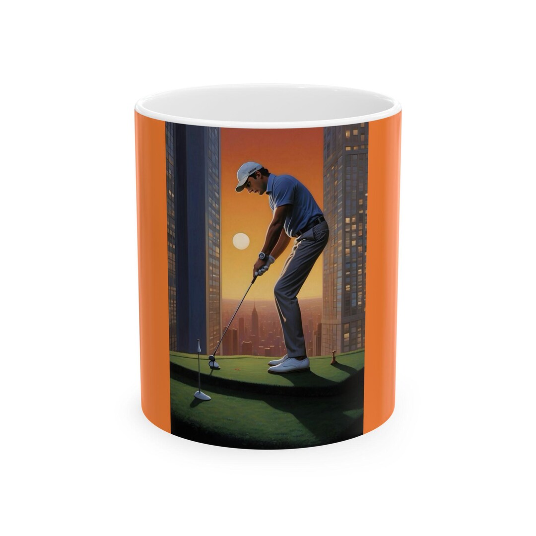 Custom Golf-themed Coffee Mugs Tropical Beach Design 11oz & 15oz ...