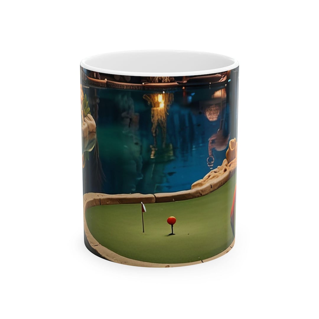 Custom Golf-themed Coffee Mugs Tropical Beach Design Personalized Gifts ...