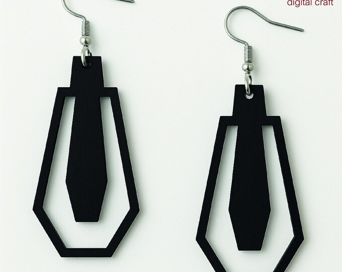 Geometric Dangle Earrings SVG, Laser Cut Earring Template, Cricut ...