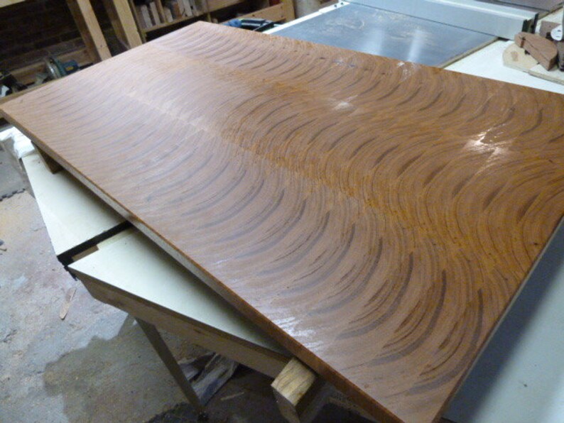 Hickory End Grain Sine Wave Top - Etsy