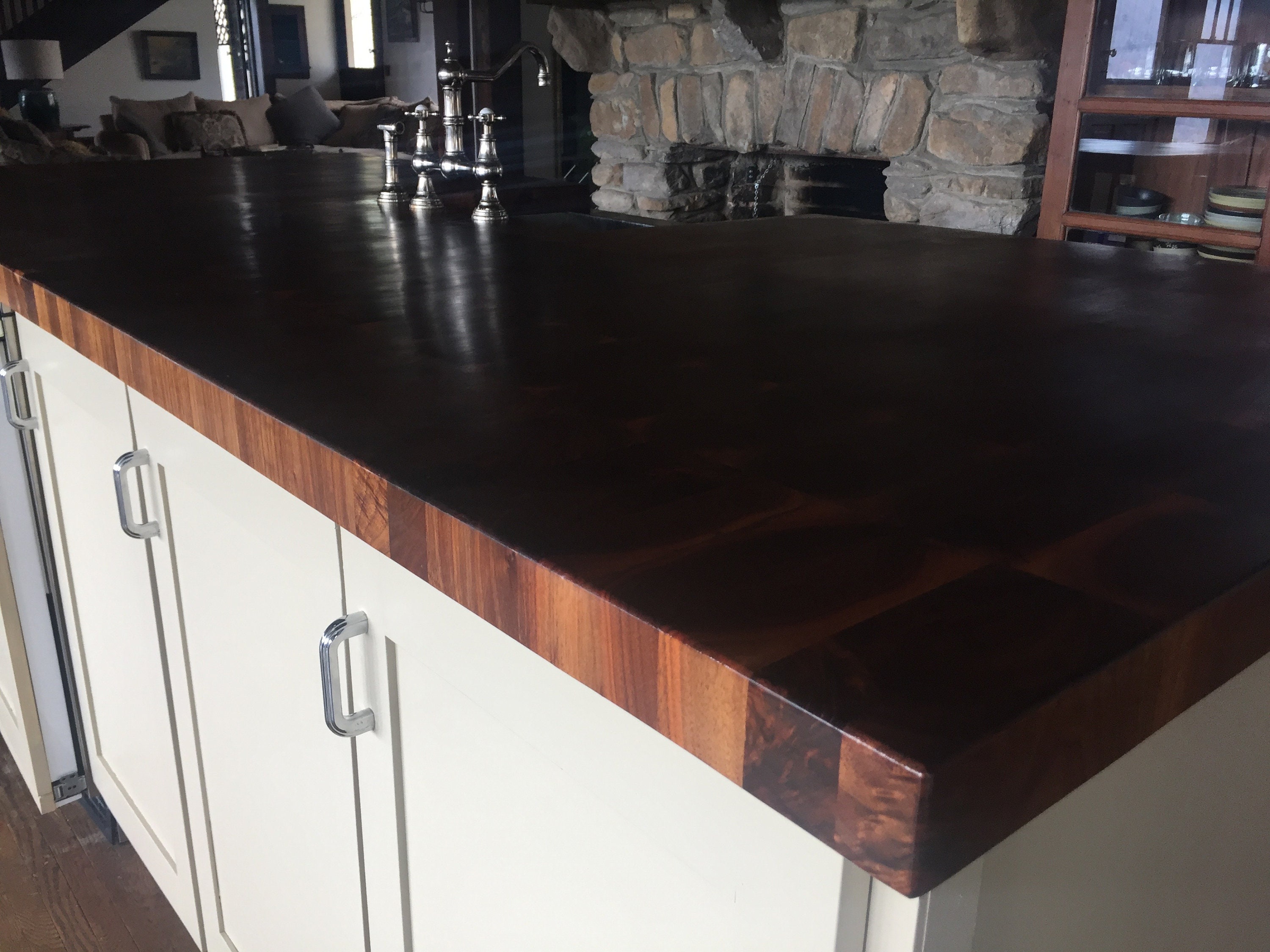 End Grain Walnut Butcher Block Island Top - Etsy