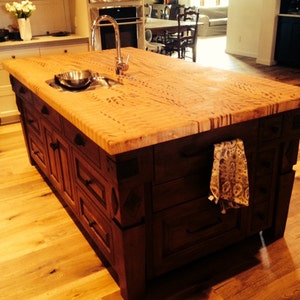 Ambrosia Maple Butcher Block Island Top - Etsy