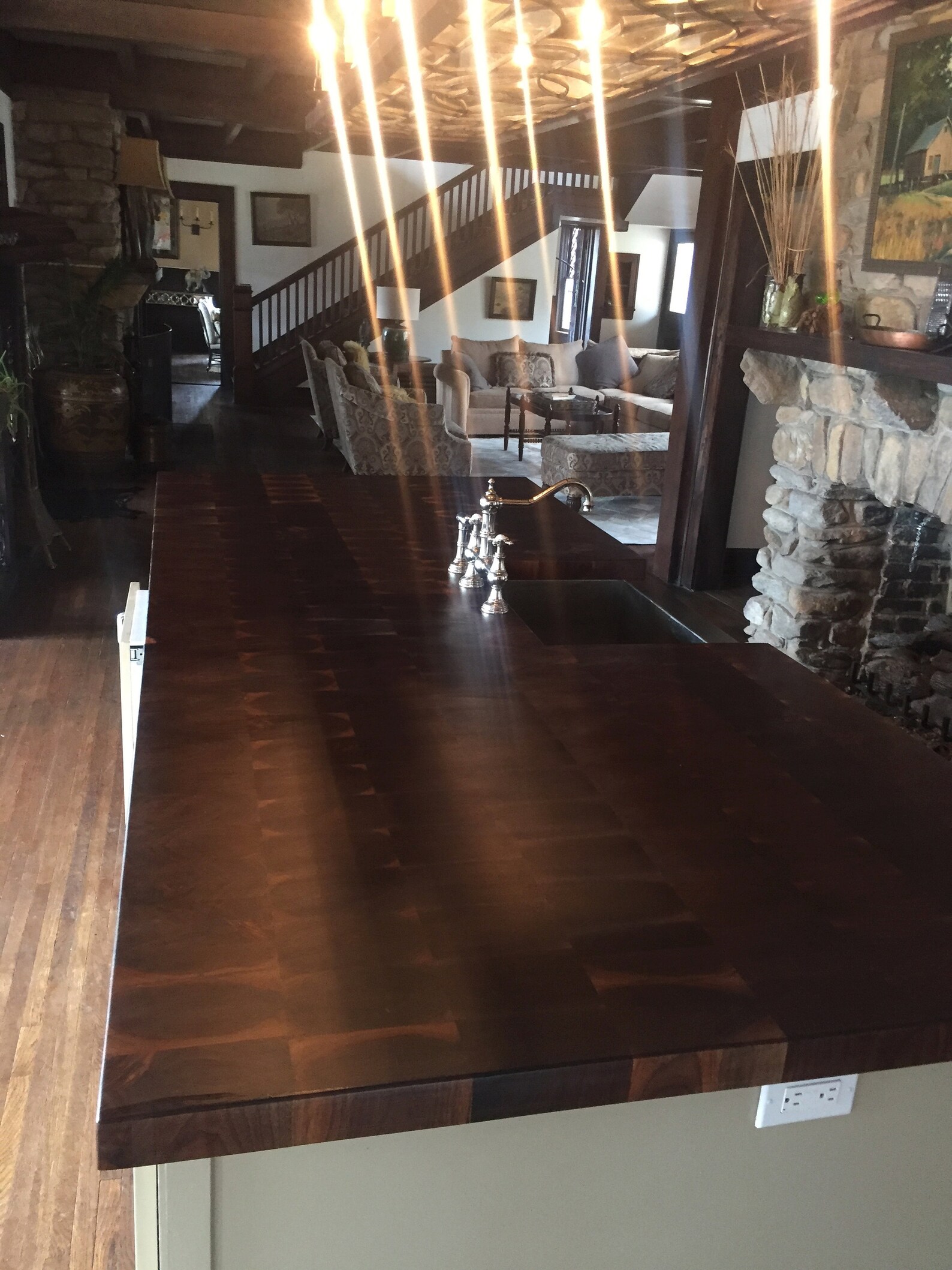 End Grain Walnut Butcher Block Island Top - Etsy