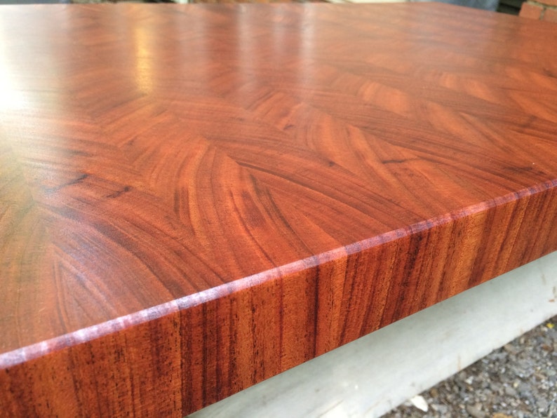 Mahogany Butcher Block Island Top - Etsy