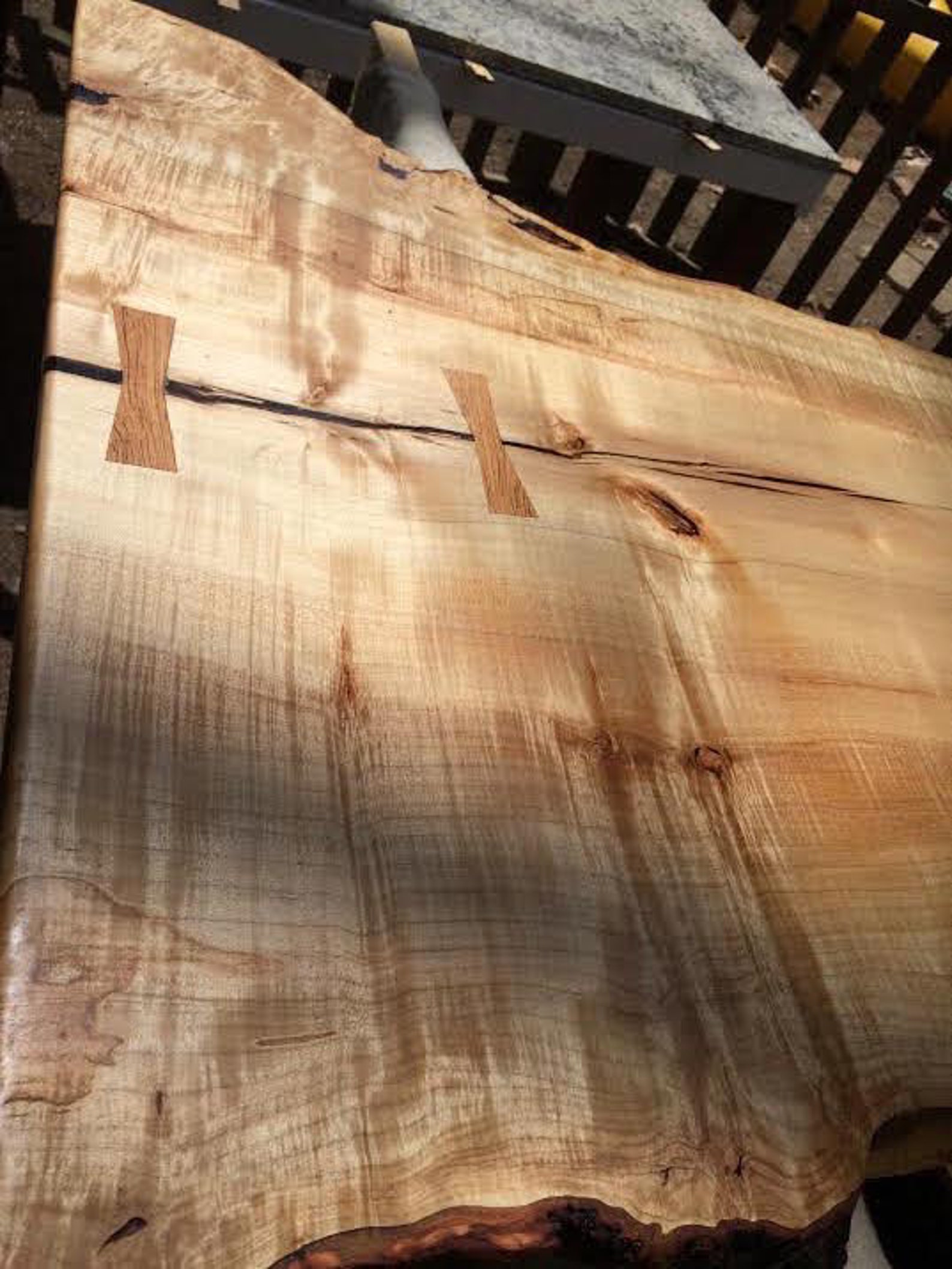 Live Edge Figured Maple Slab Table Top - Etsy