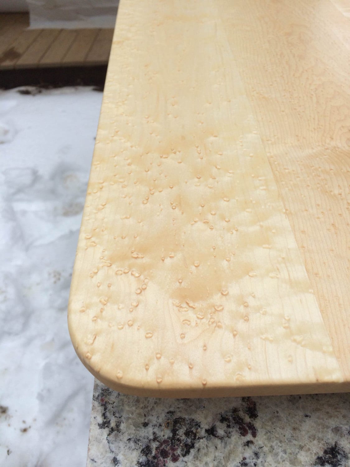 Floating Birdseye Maple Table | Etsy
