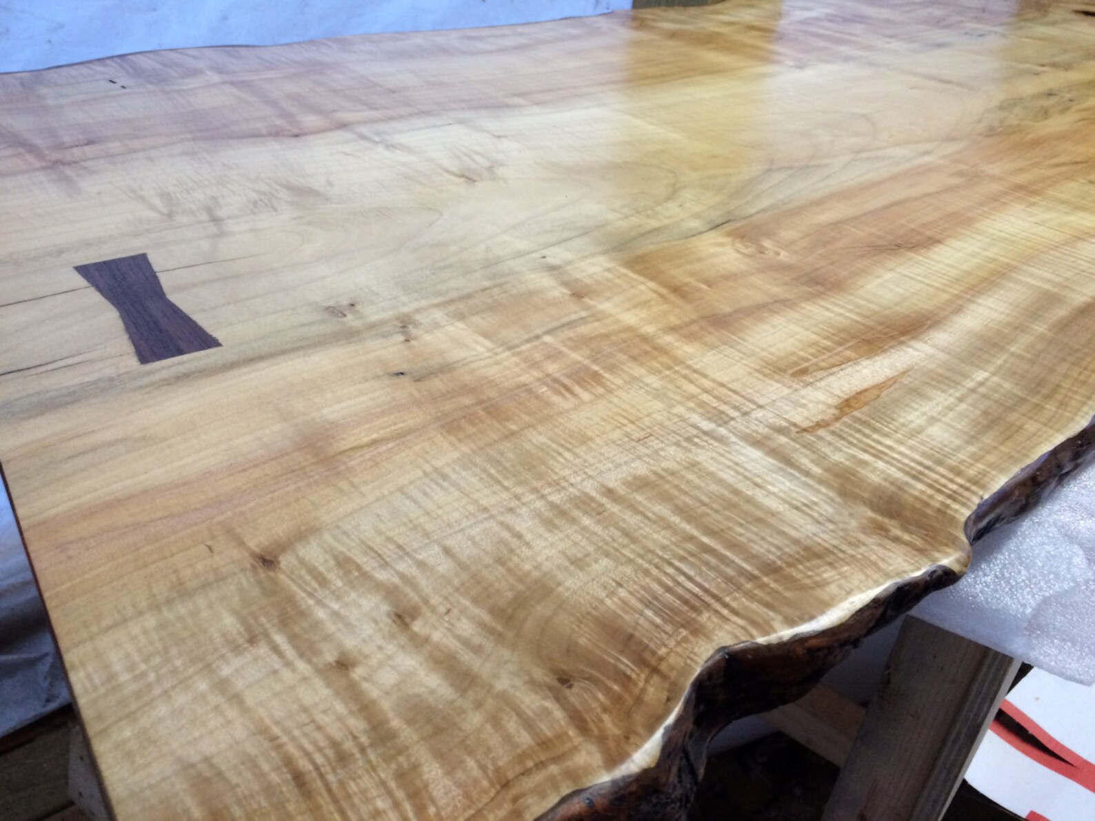 Live Edge Figured Maple Slab Table Top | Etsy