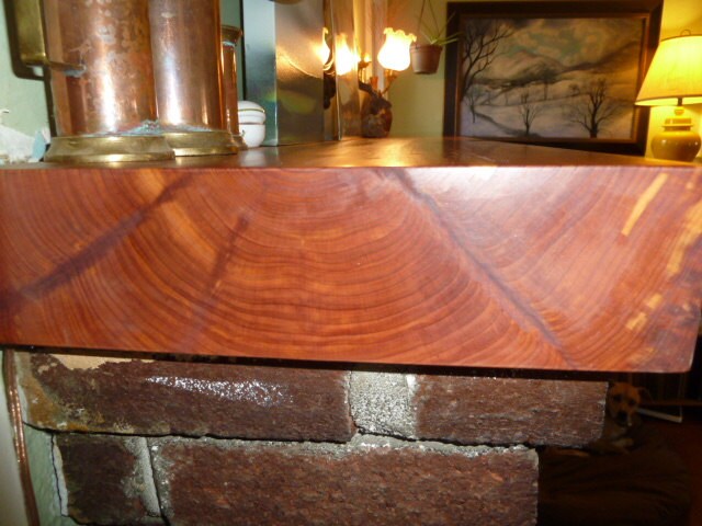 Red Cedar Wood Mantel - Etsy