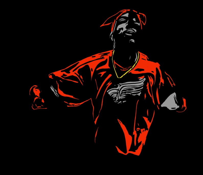 2pac Art, Tupac Shakur Poster, 2pac Spitting Drawing, Hip Hop Wall Art ...