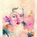 Bloom Girl 1 Watercolor Original Painting Wall Art - Etsy