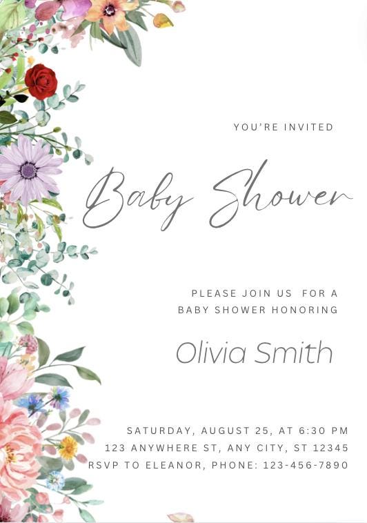 Editable Baby Shower Invitation - Etsy