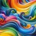 Colorful Waves and Circles Puzzle 300/500/1000 Pieces, Psychedelic ...