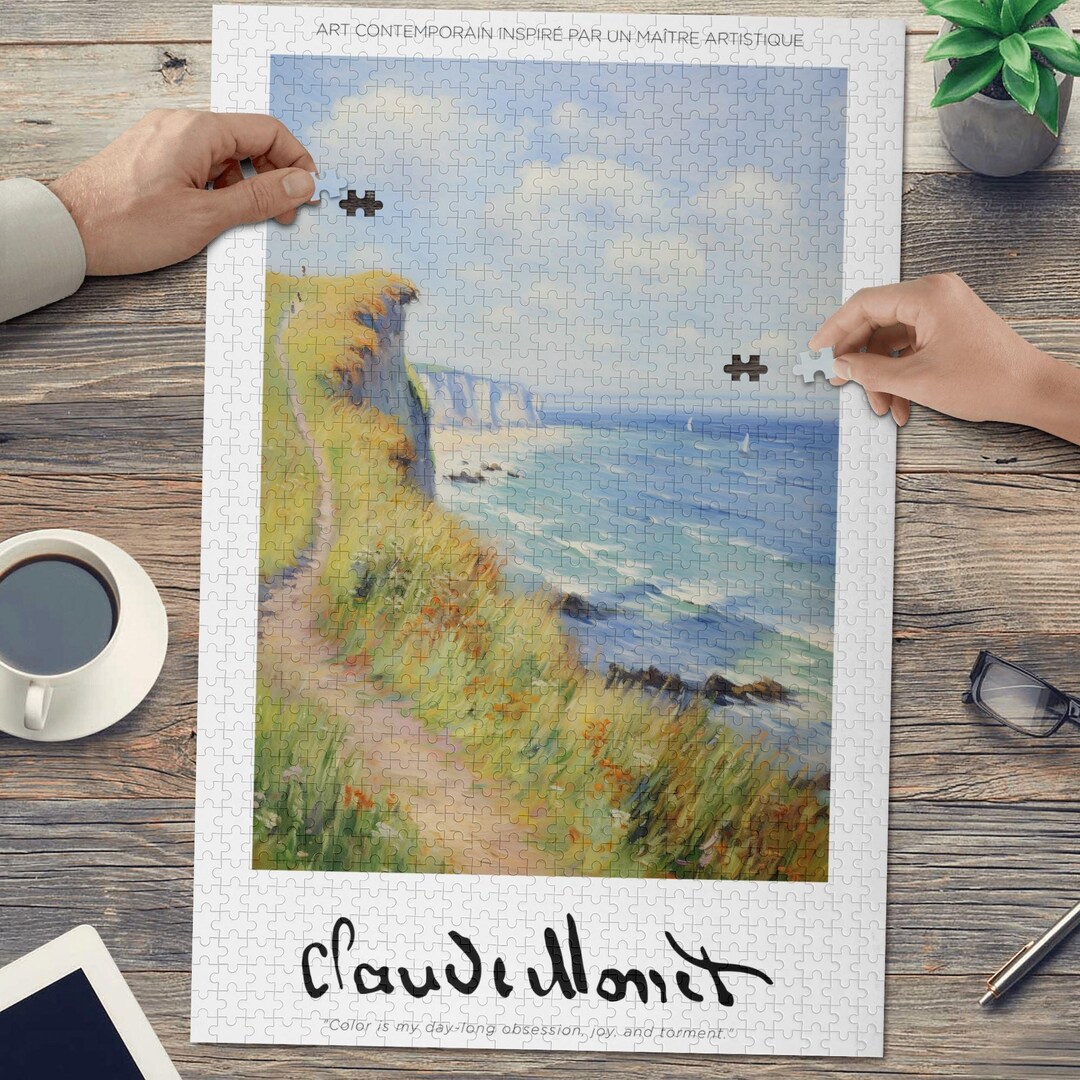 Claude Monet Wall Art Puzzle 300/500/1000 Pieces, Wooden Jigsaw Puzzle ...