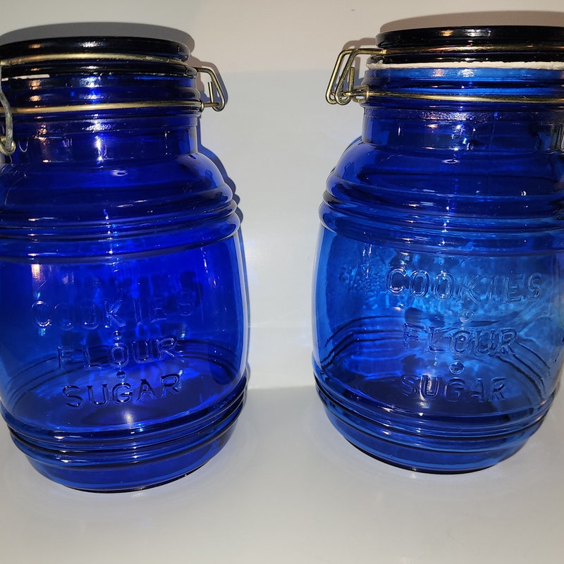 Blue Canisters - Etsy