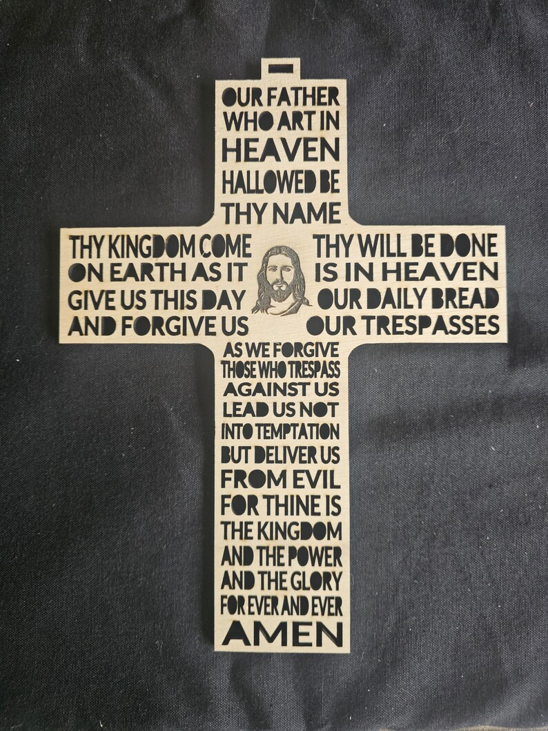 Lord's Prayer Cross Design - Etsy