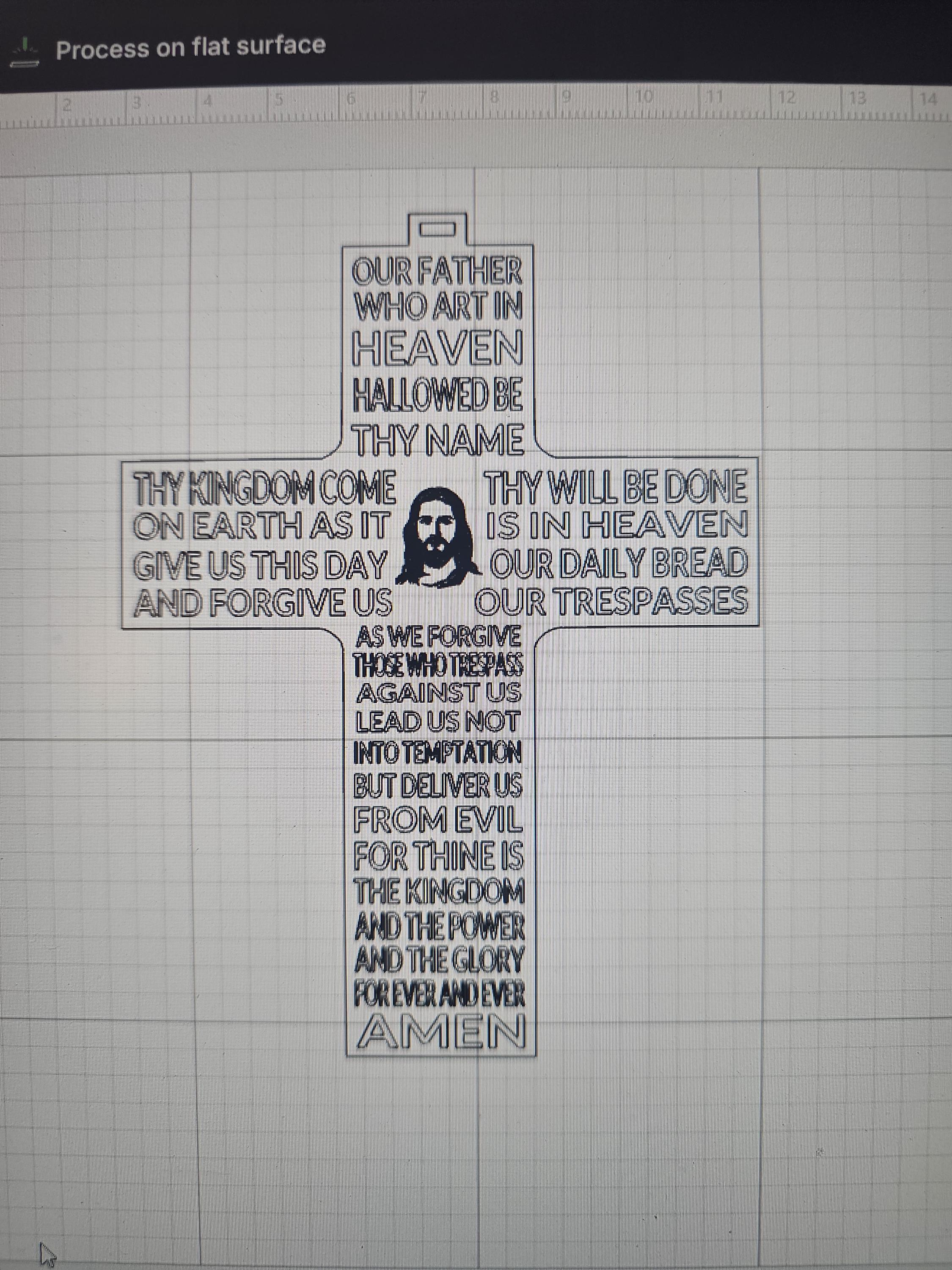 Lord's Prayer Cross Design - Etsy