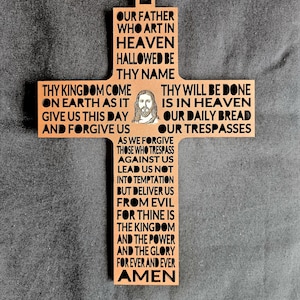 Lord's Prayer Cross Design - Etsy