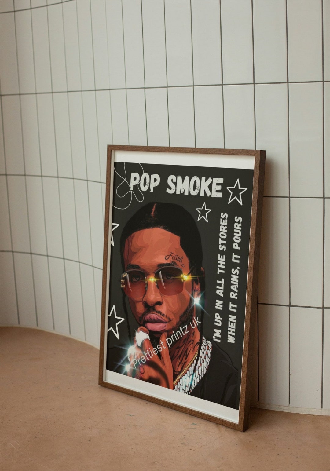 Pop Smoke Cartoon Wall Art Poster - Etsy