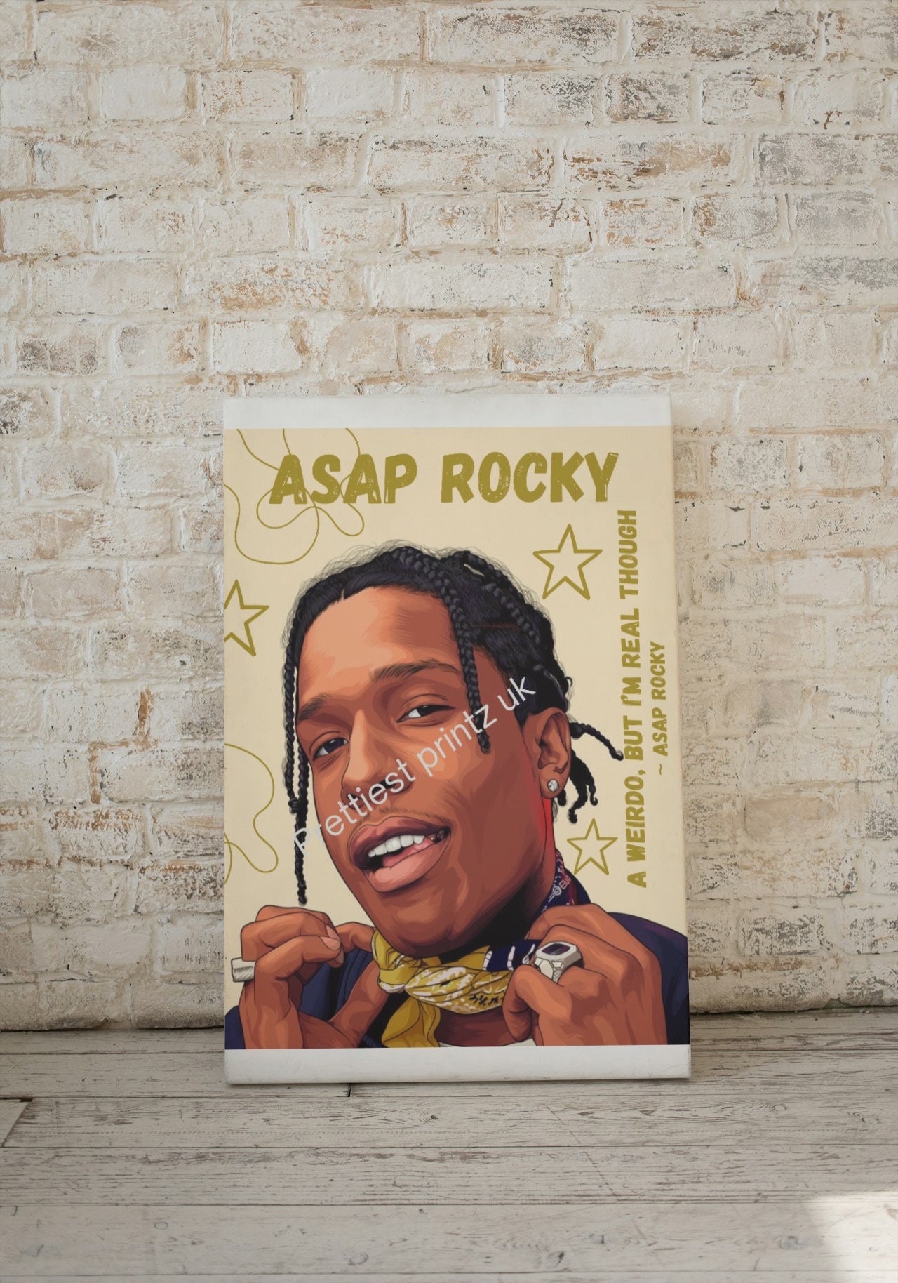 Asap Rocky Cartoon Wall Art Poster - Etsy