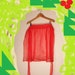 Vintage 1950's Sheer Red Half Apron Christmas Party Holiday Apron Pin ...