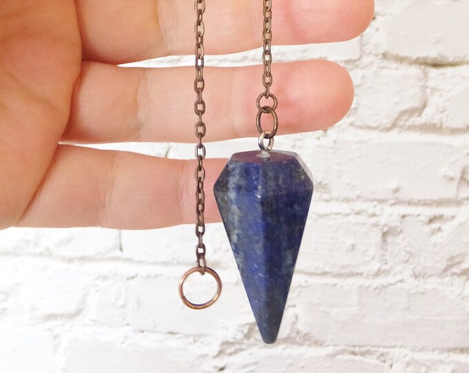 Blue Lapis Lazuli Pendulum for Asking Yes or No Questions Divining Tool ...