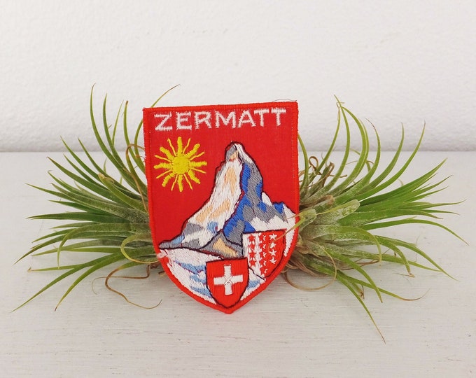 Vintage Zermatt Matterhorn Patch Skiing Mountaineering Applique Patch ...