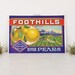 Vtg Ad Pear Crate Label Foothills Rogue River Brand Pears Oregon ...