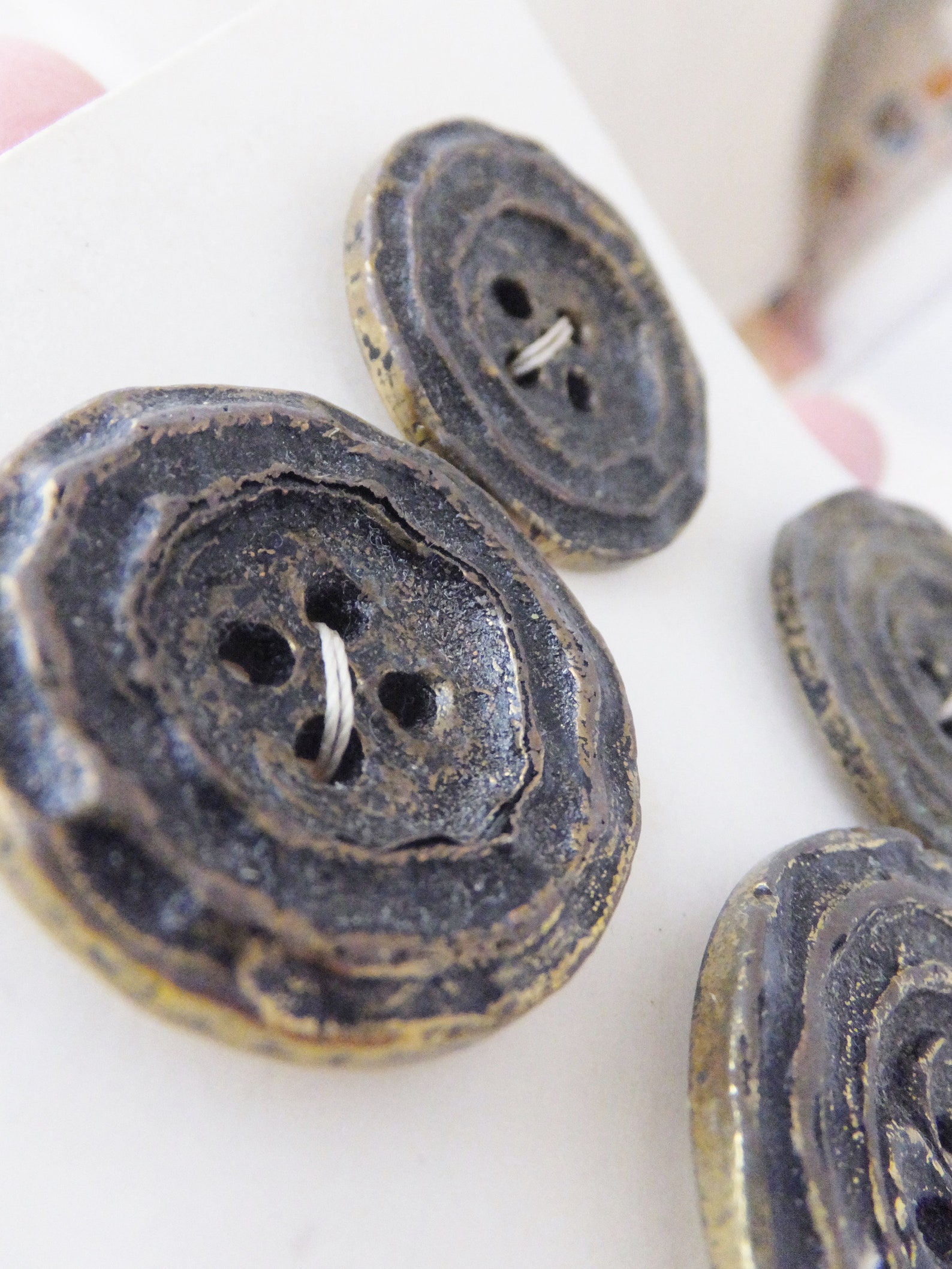 Vintage 1960's Metal Brutalist Buttons 1 3/8 Buttons 1 1/8 Buttons ...