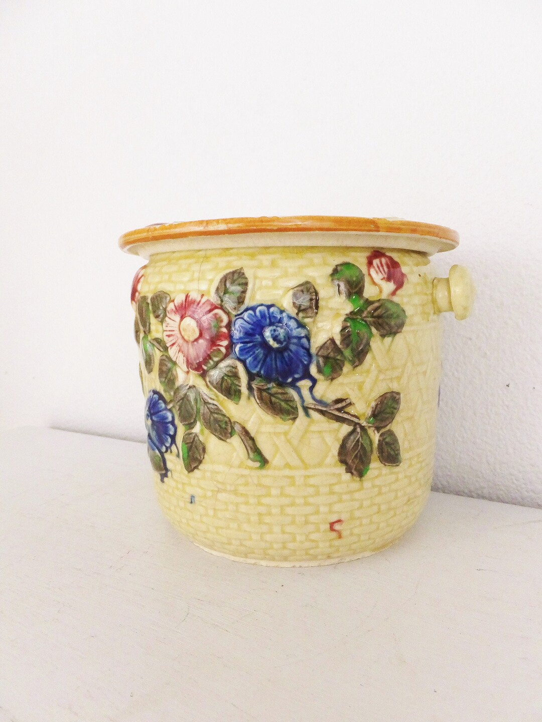Antique Floral Container Cottage Chic Decor Made in Japan Vintage 1920 ...