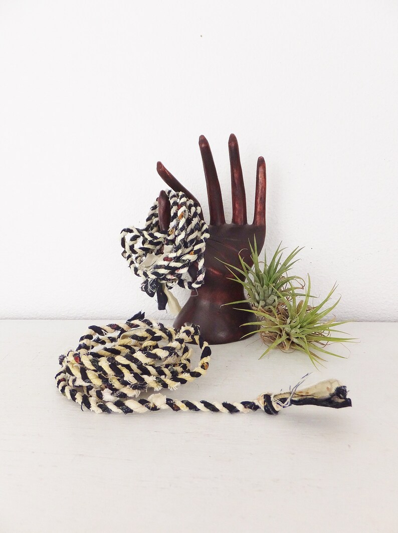 Black & White Garland Rustic Rope Decor Christmas Tree - Etsy