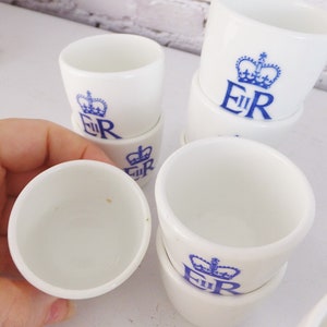 Vintage British Cups Ceramic Shot Glasses Tea Cups EIIR Queen of ...