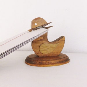 Wooden Duck Note Clip Duck Desk Clip Mid Century Children's Decor 1950 ...