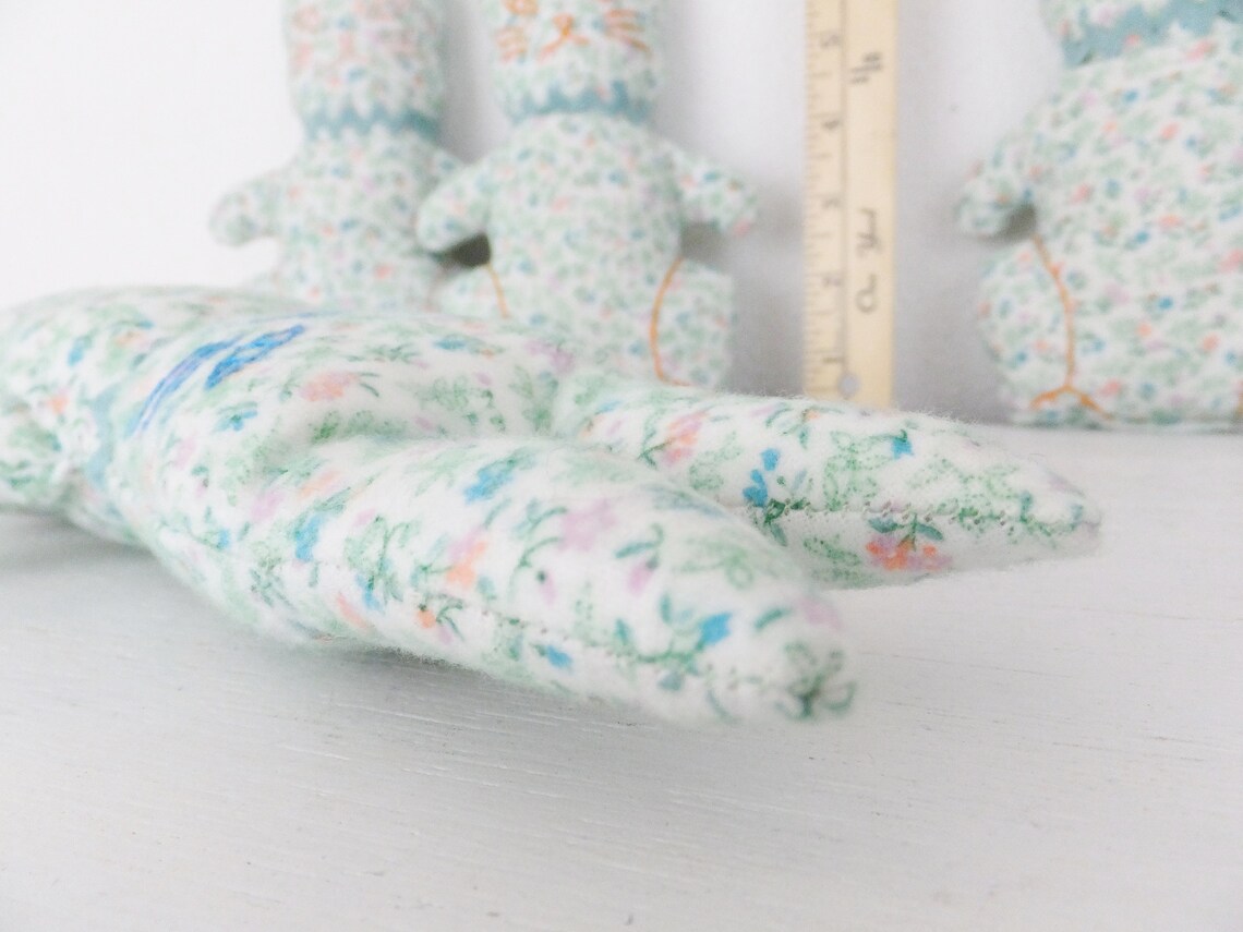 Easter Bunny Nursery Plush Bunny Rabbit Calico Plushie Cottage | Etsy