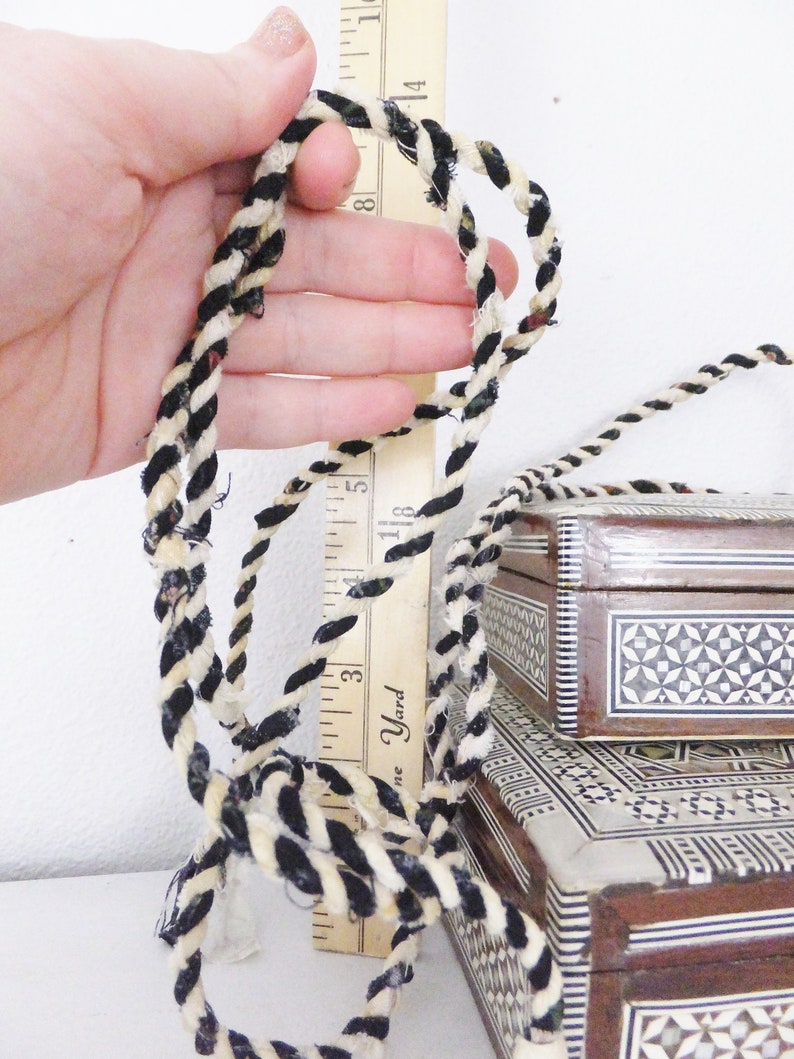 Black & White Garland Rustic Rope Decor Christmas Tree - Etsy