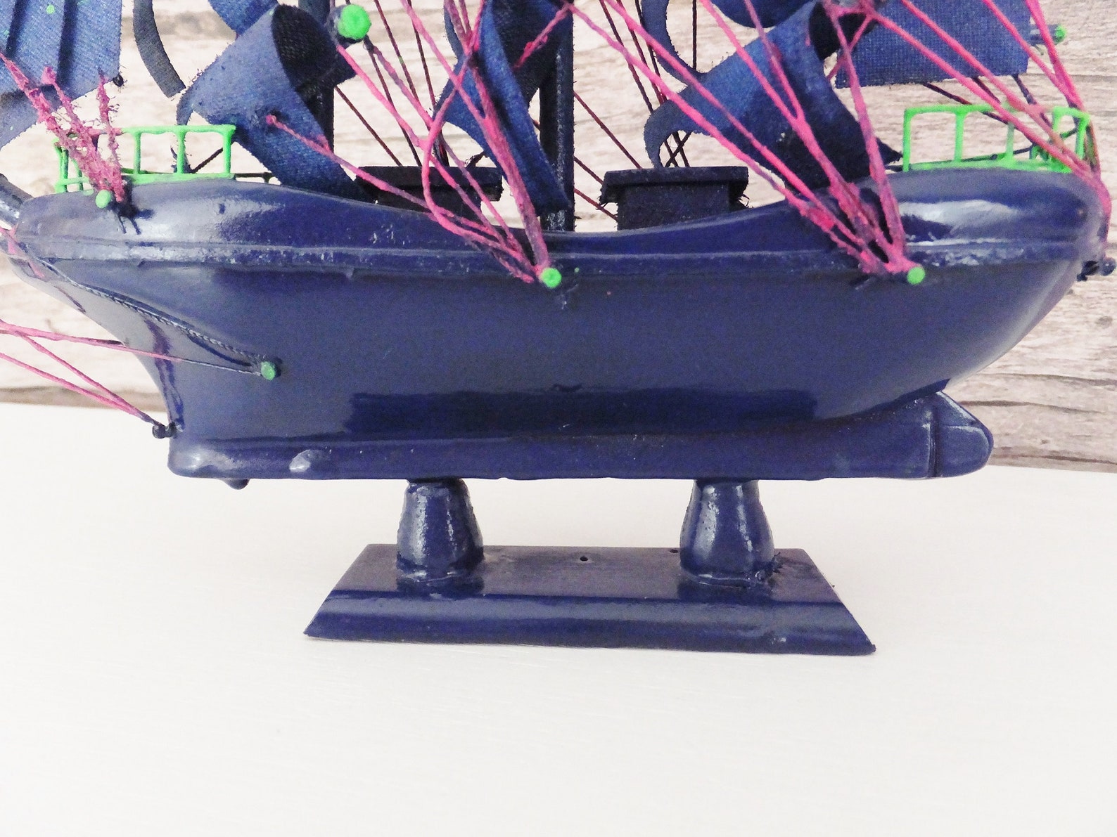 Neon Nautical Ship Painted Model Ship Blacklight Decor - Etsy