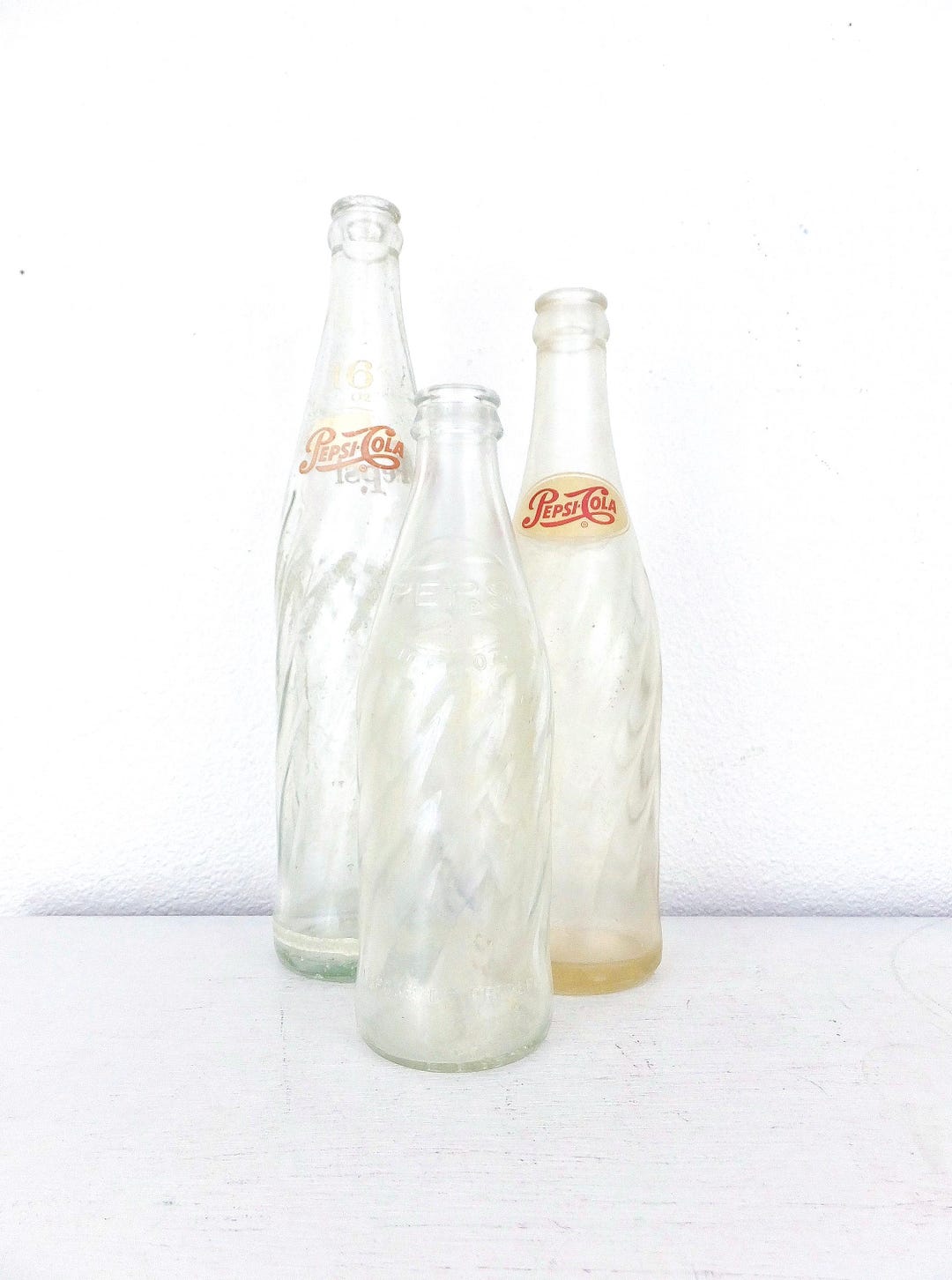 Vintage Pepsi Bottle Collection: 1960s Glass Soda Pop Memorabilia - Etsy