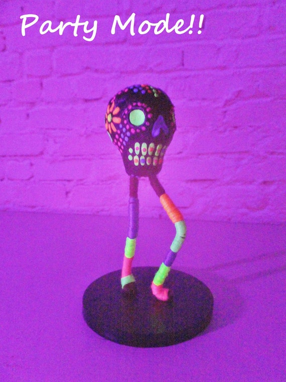 Dia De Los Muertos Inspired Dancing Head Sugar Skull Sculpture - Etsy