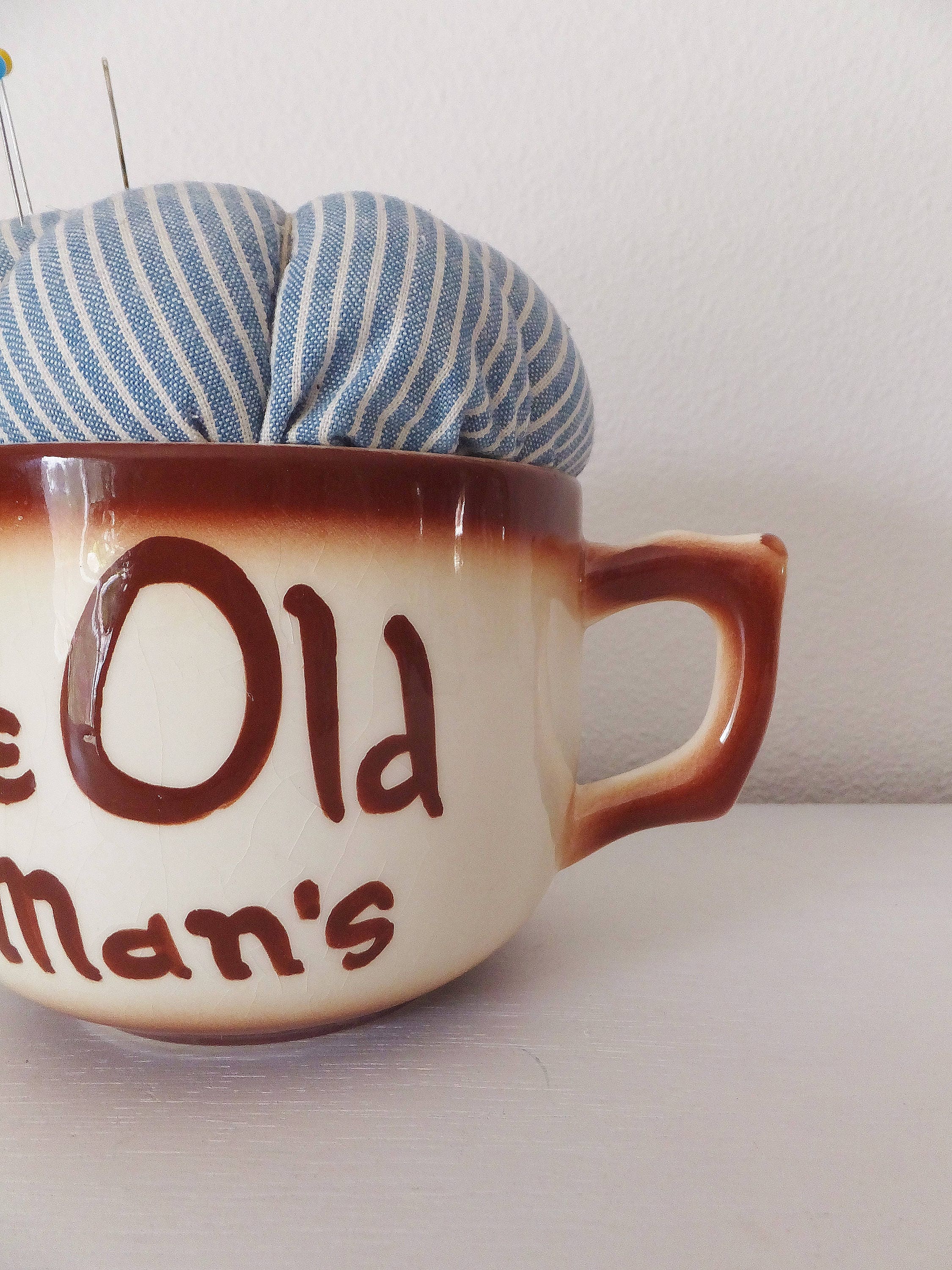 Old Man & the Sea Pincushion Vintage Teacup Pincushion | Etsy