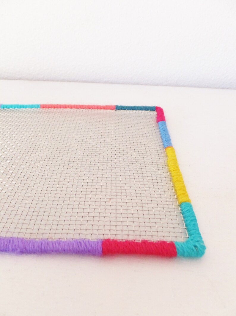 Colorful Mesh Earring Holder Trading Pin Rack Wire Mesh Boho - Etsy