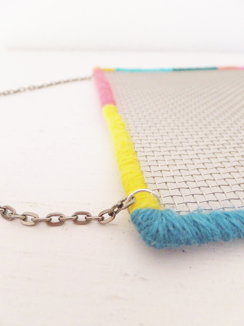 Colorful Mesh Earring Holder Trading Pin Rack Wire Mesh Boho - Etsy