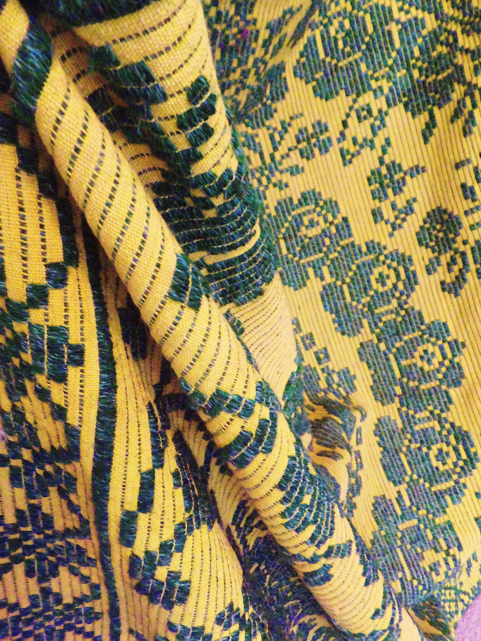 Vintage Bohemian Floral Green & Yellow Rug Textile Sofa - Etsy