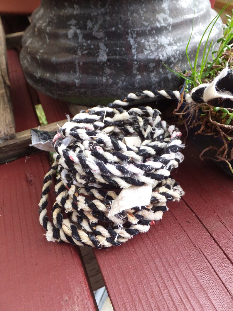 Black & White Garland Rustic Rope Decor Christmas Tree - Etsy