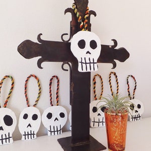 Frida Kahlo Skull Ornament Day of the Dead Skull Ornament Dia De Los ...