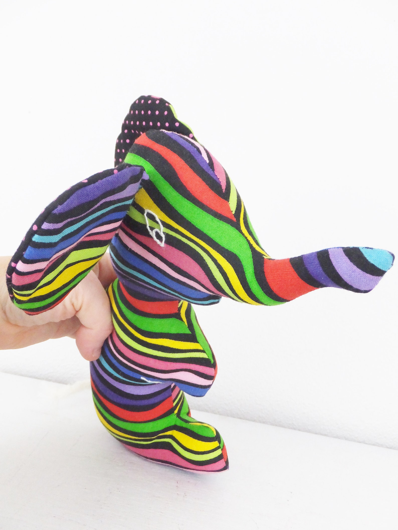 Colorful Elephant Plushie Elephant Plush Nursery Pachyderm - Etsy