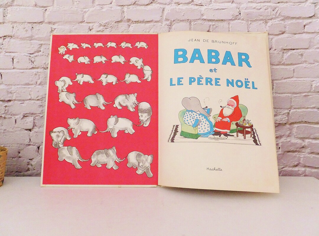 Babar Christmas Book Babar Et Le Pere Noel Babar and Father - Etsy