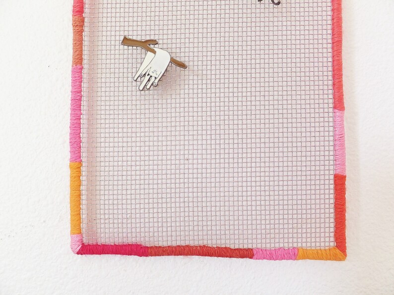 Colorful Mesh Earring Holder Trading Pin Rack Wire Mesh Pink | Etsy