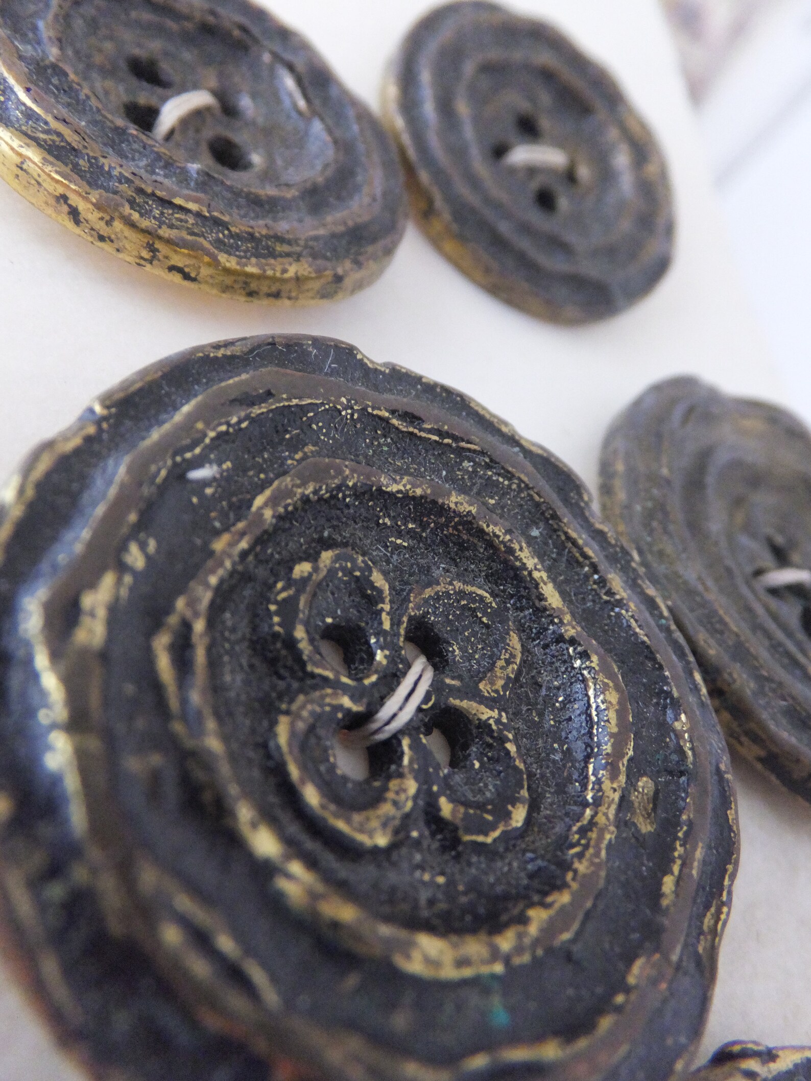 Vintage 1960's Metal Brutalist Buttons 1 3/8 Buttons 1 1/8 Buttons ...