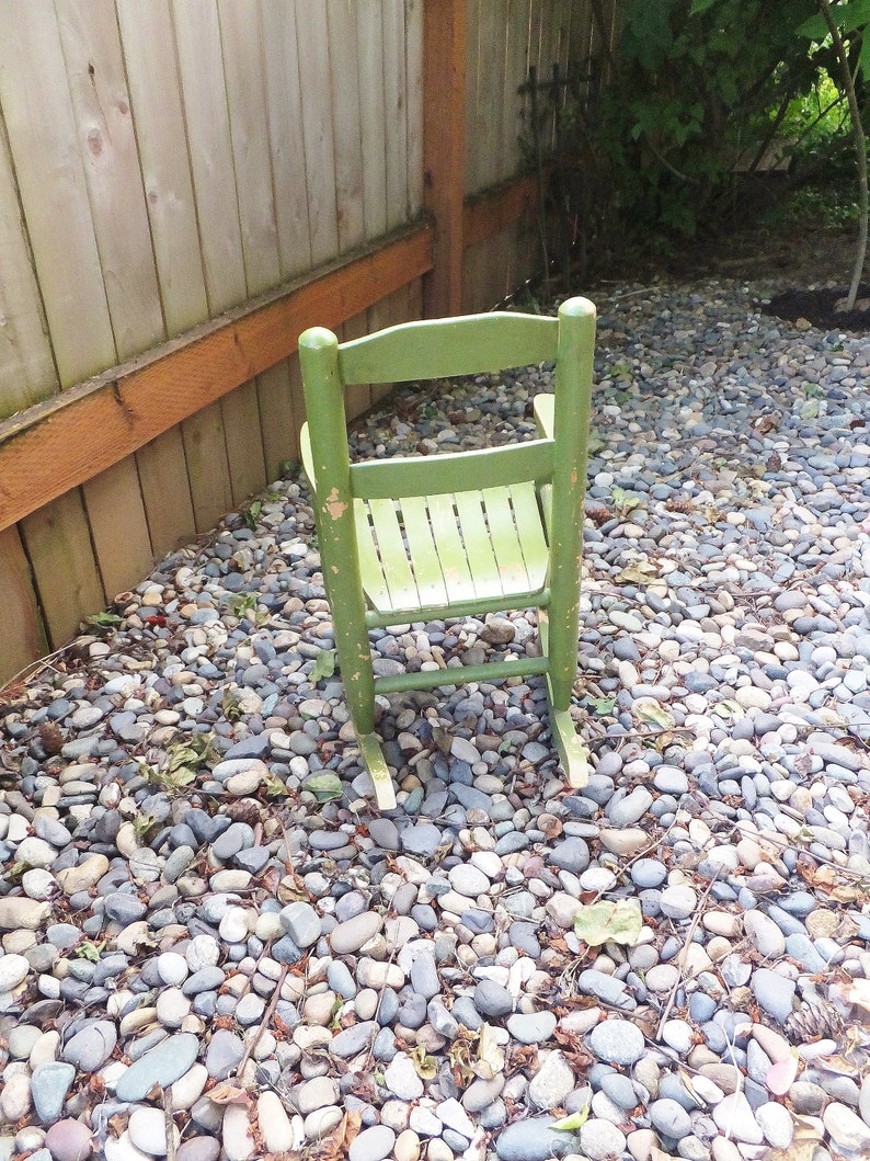 Vintage Green Children's Rocking Chair Nursery Rocking - Etsy