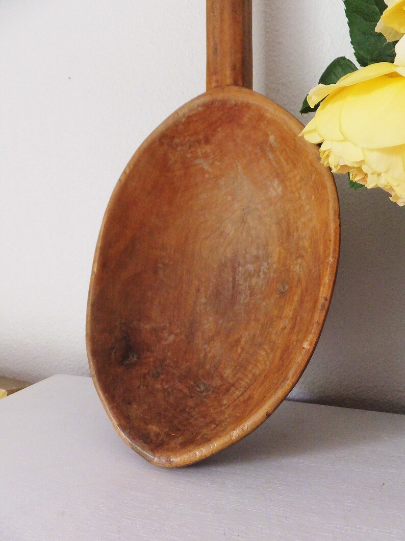 Large Primitive Antique Wooden Spoon Hand Carved Rustic Spoon - Etsy