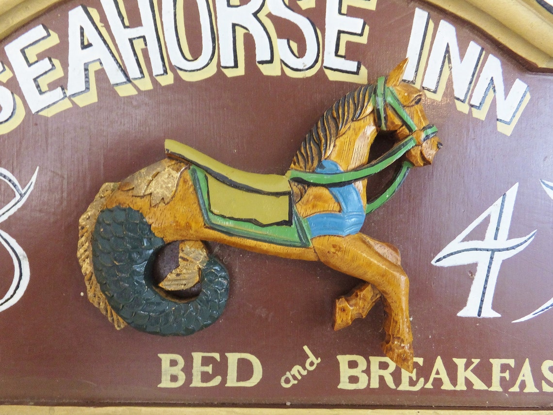 Sea Horse Sign Vintage Carousel Sign Bed & Breakfast Seahorse | Etsy